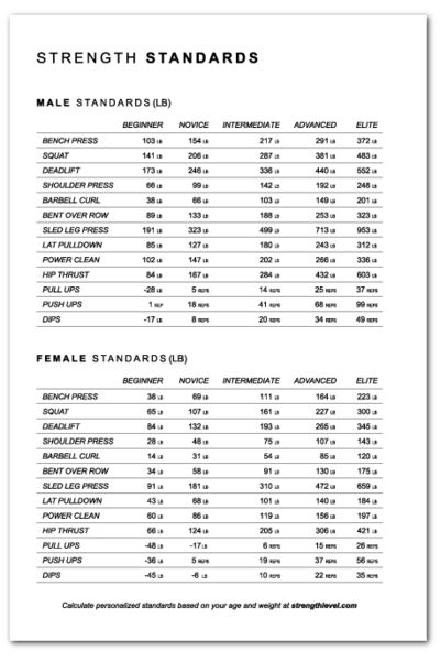 Strength Level's Paper Workout Log - Strength Level