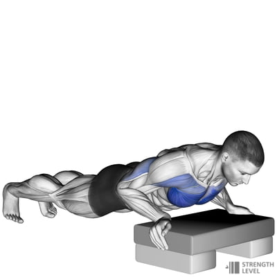 Incline Push Up Standards for Men and Women (lb) - Strength Level